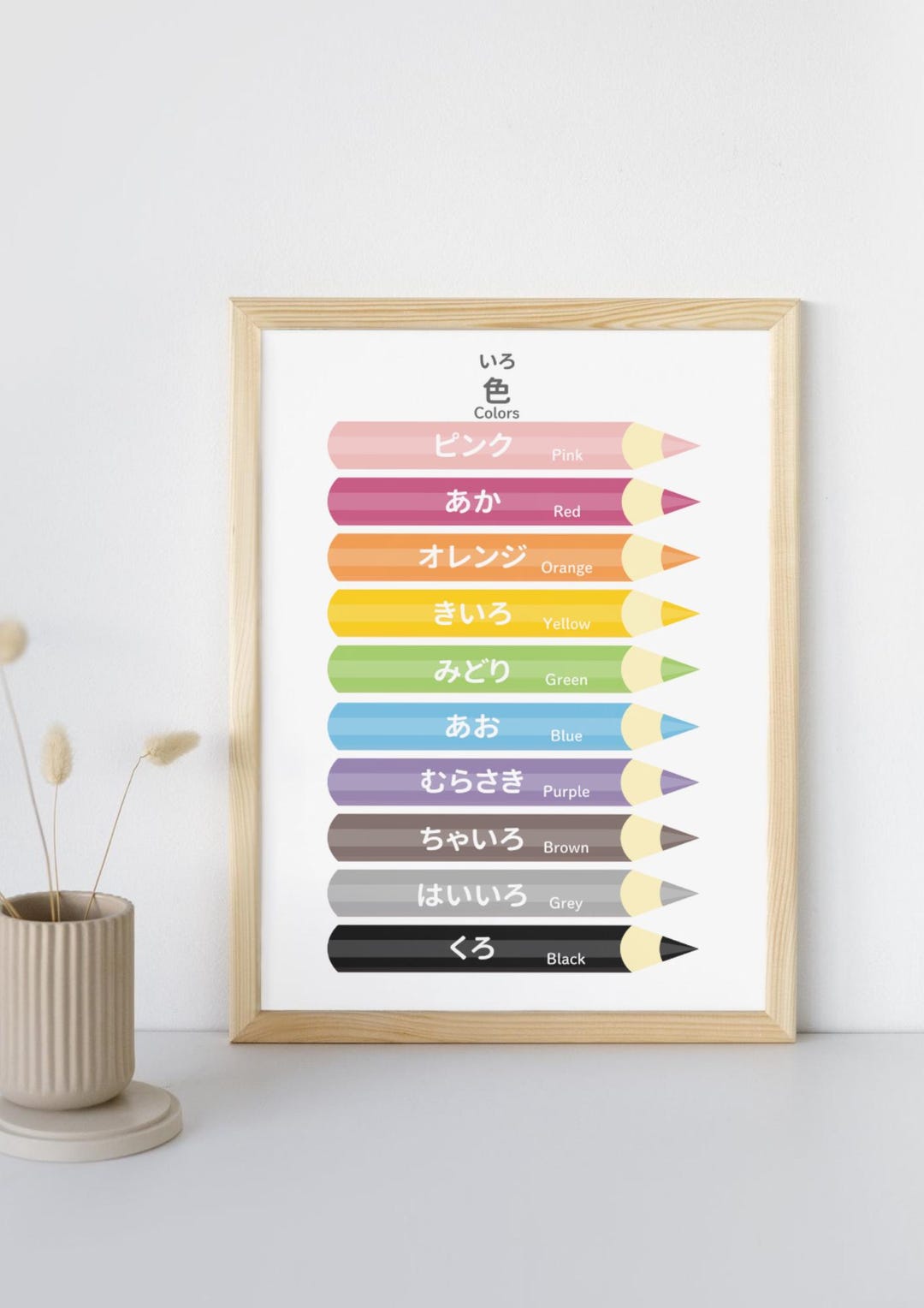 Japanese Colors | Japanese Educational Posters | Printable | Cheat ...