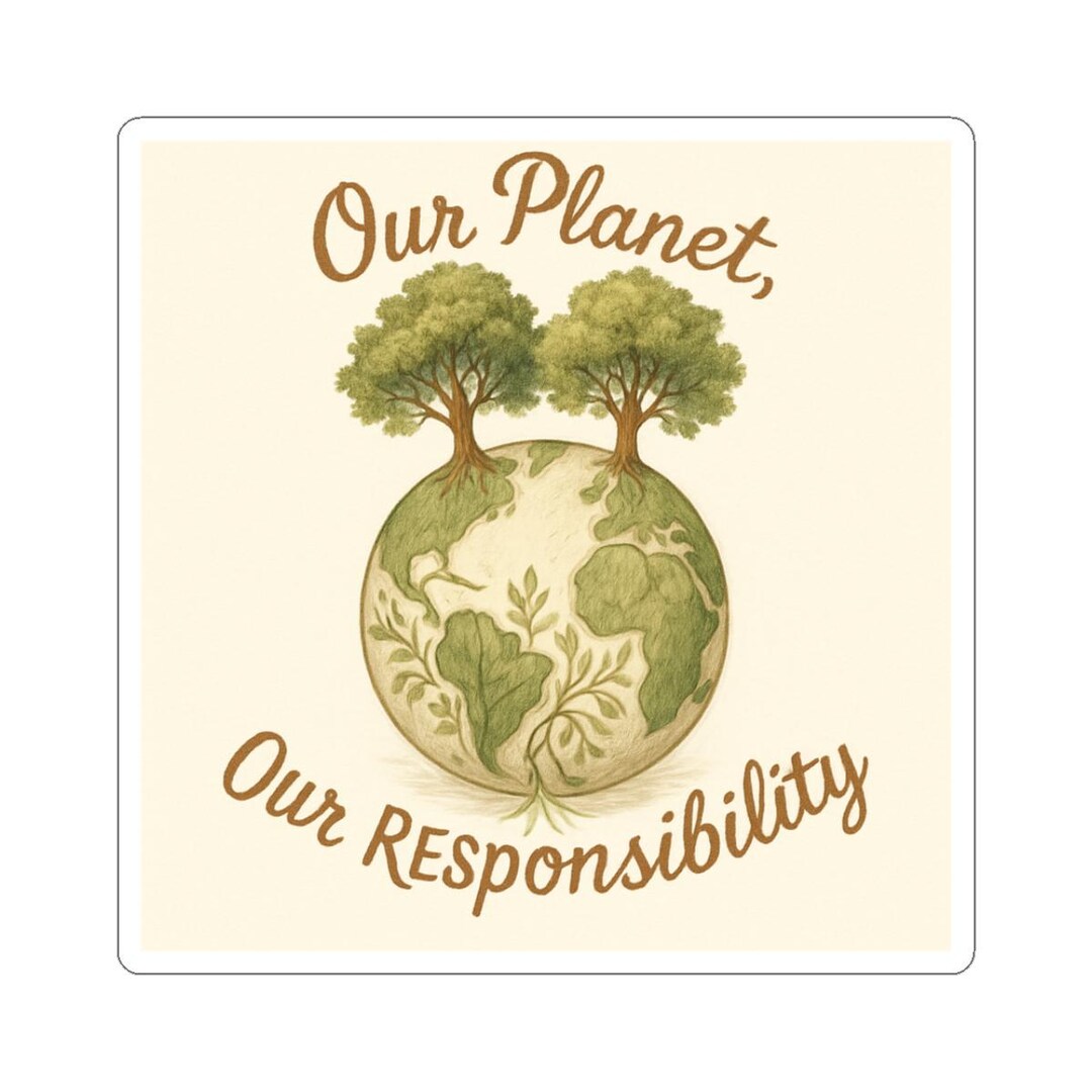 Our Planet Our Responsibility Kiss-cut Sticker - Etsy