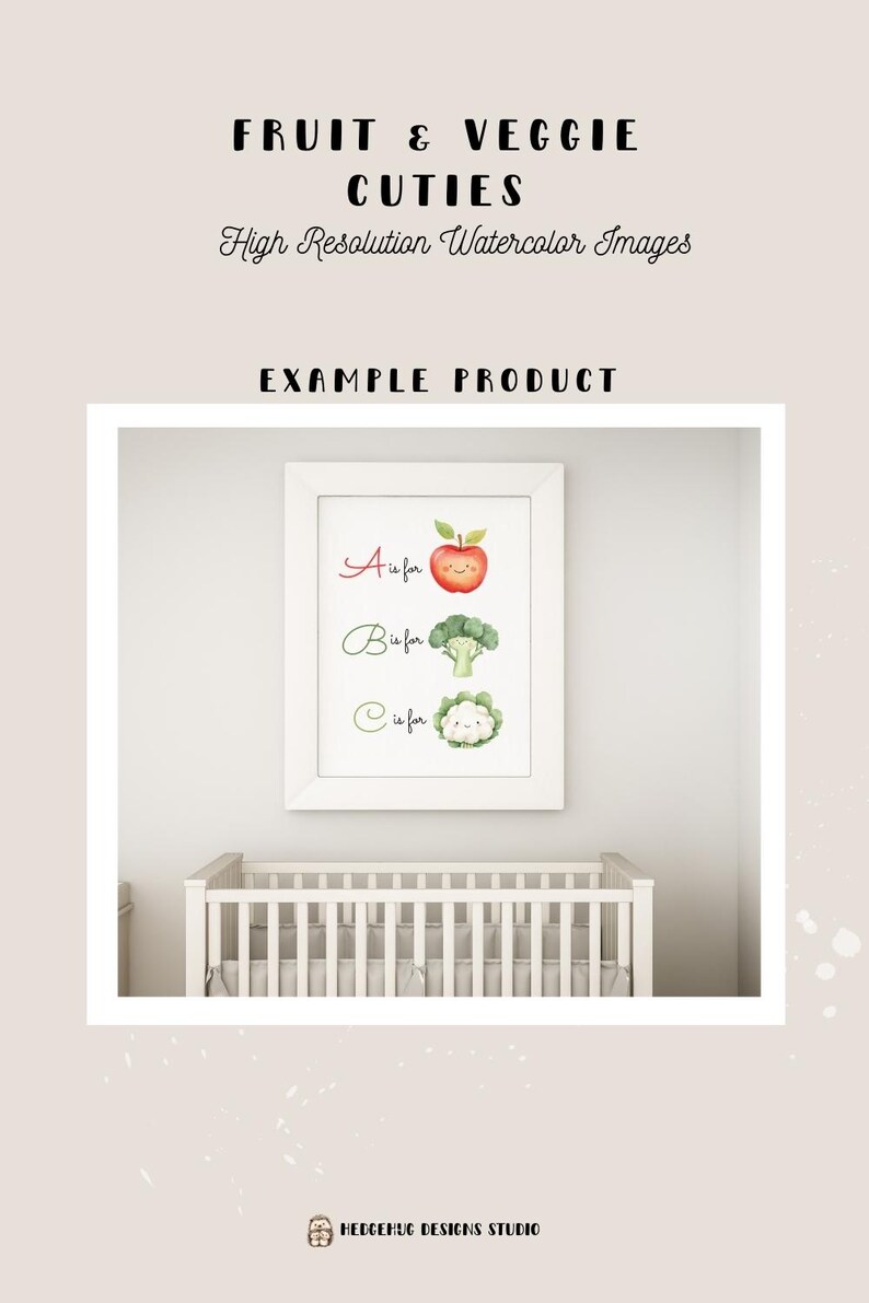 Cute Fruit & Vegetables Clipart | Watercolor Garden PNG | Food Clip Art ...