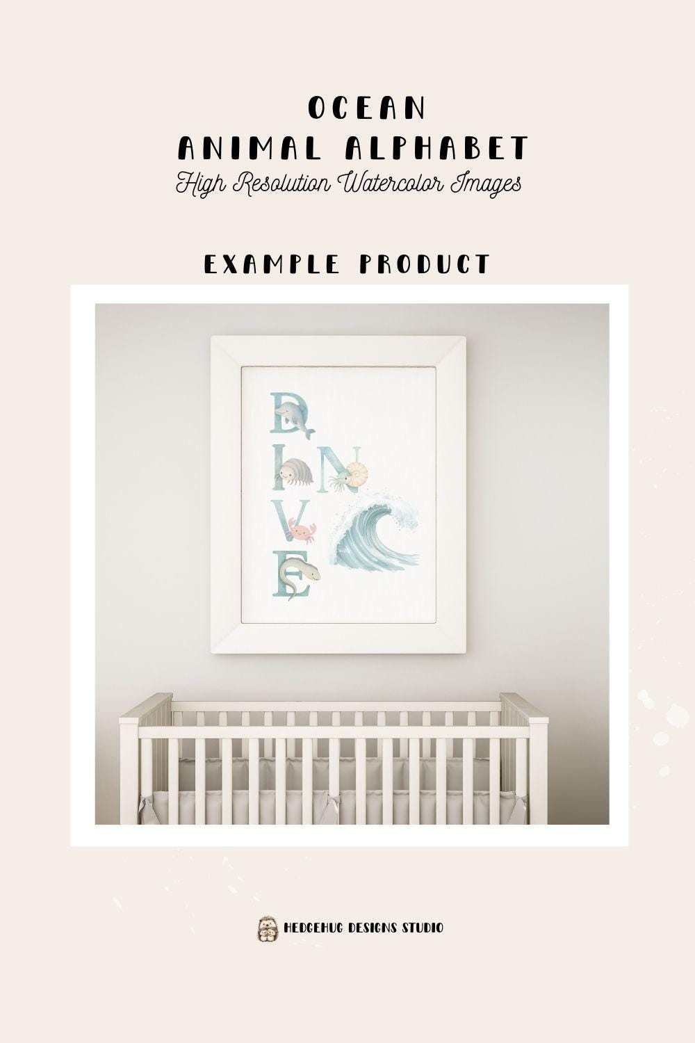 Ocean Animals Alphabet Clipart, Underwater Watercolor Letters PNG ...