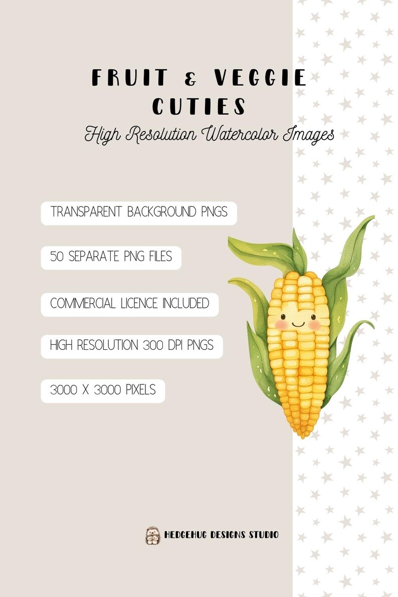 Cute Fruit & Vegetables Clipart | Watercolor Garden PNG | Food Clip Art ...