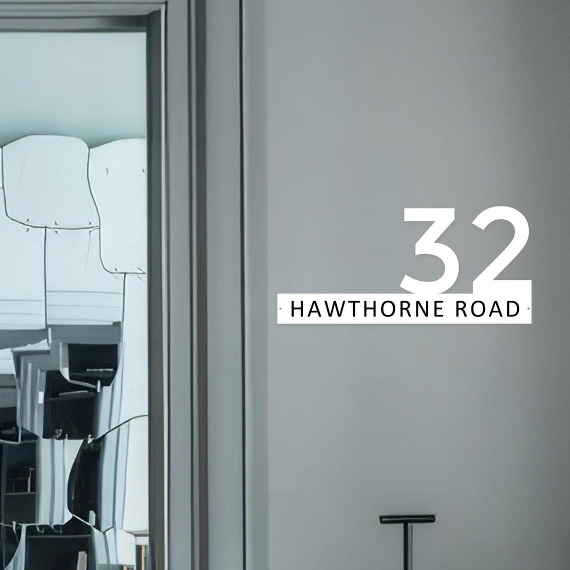 Metal Address Sign,room Number,custom Metal Sign,modern House Numbers ...