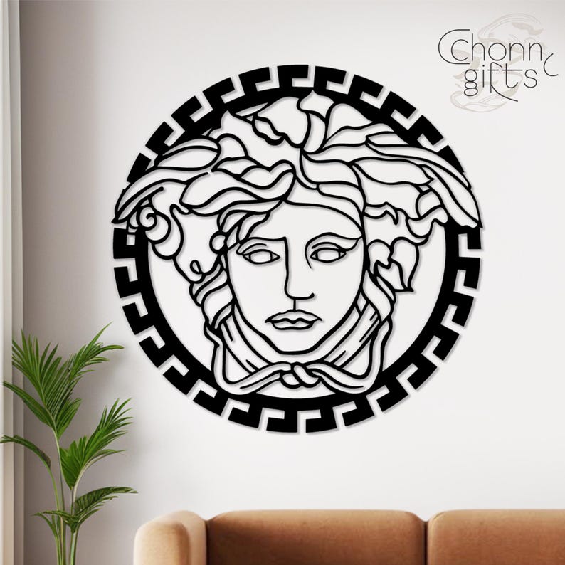 Custom Medusa Metal Sign, Greek Mythology Icon Decor, Intricate Medusa ...