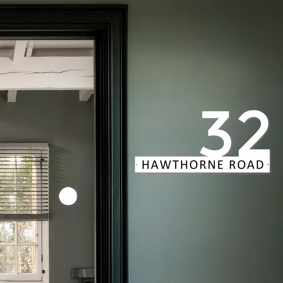 Metal Address Sign,room Number,custom Metal Sign,modern House Numbers ...