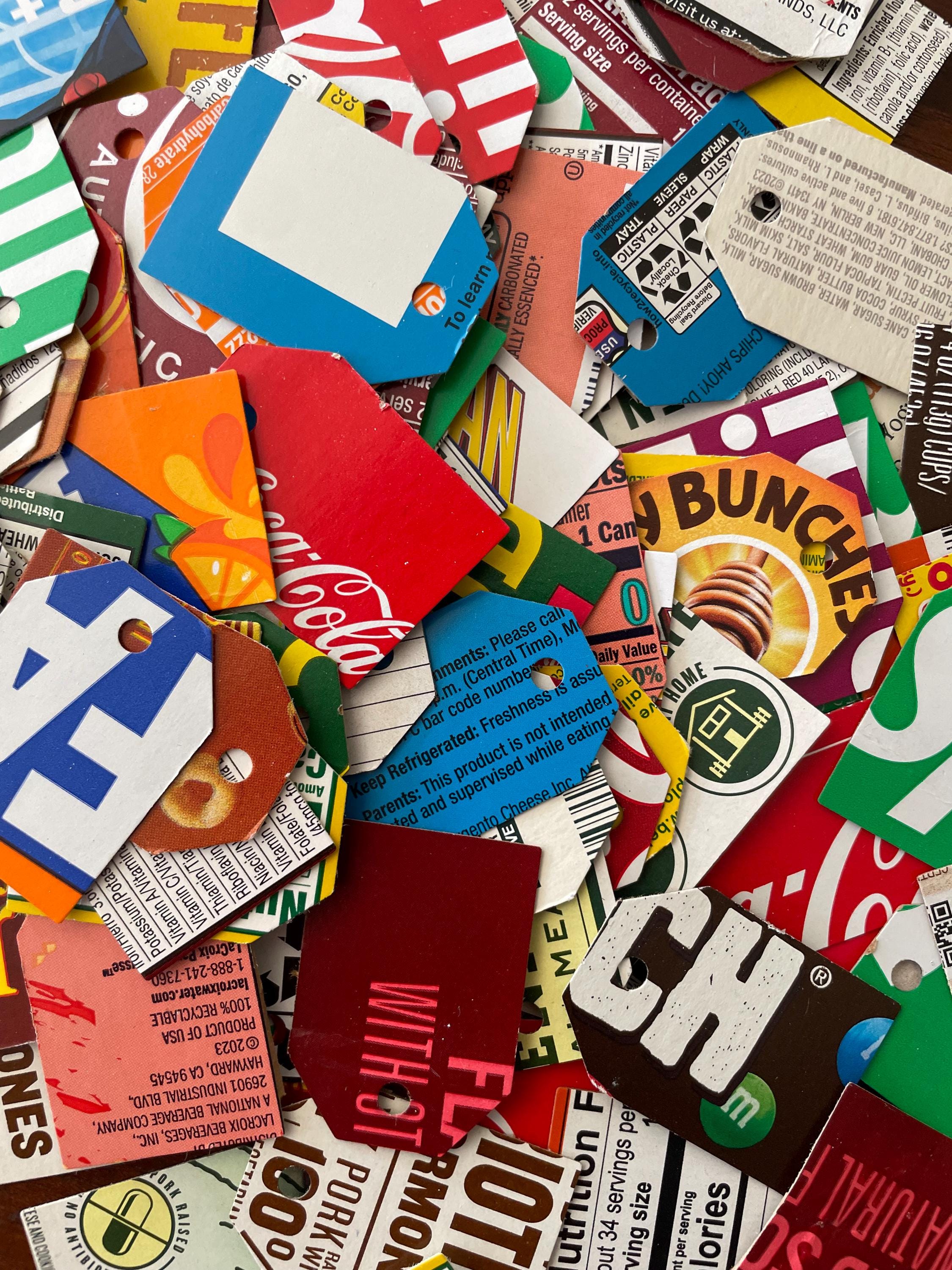 50 Upcycled Price Tags Made From Packaging (lettering & Logos) - Etsy