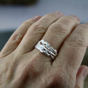 Cedar Ring, Forest Ring, Woodland Ring, Organic Engagement Ring, Tree ...