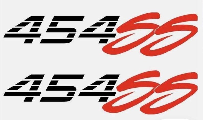 454SS Chevy Truck Decal, 454SS Truck Decal, Pickup Truck Decal, Decal ...