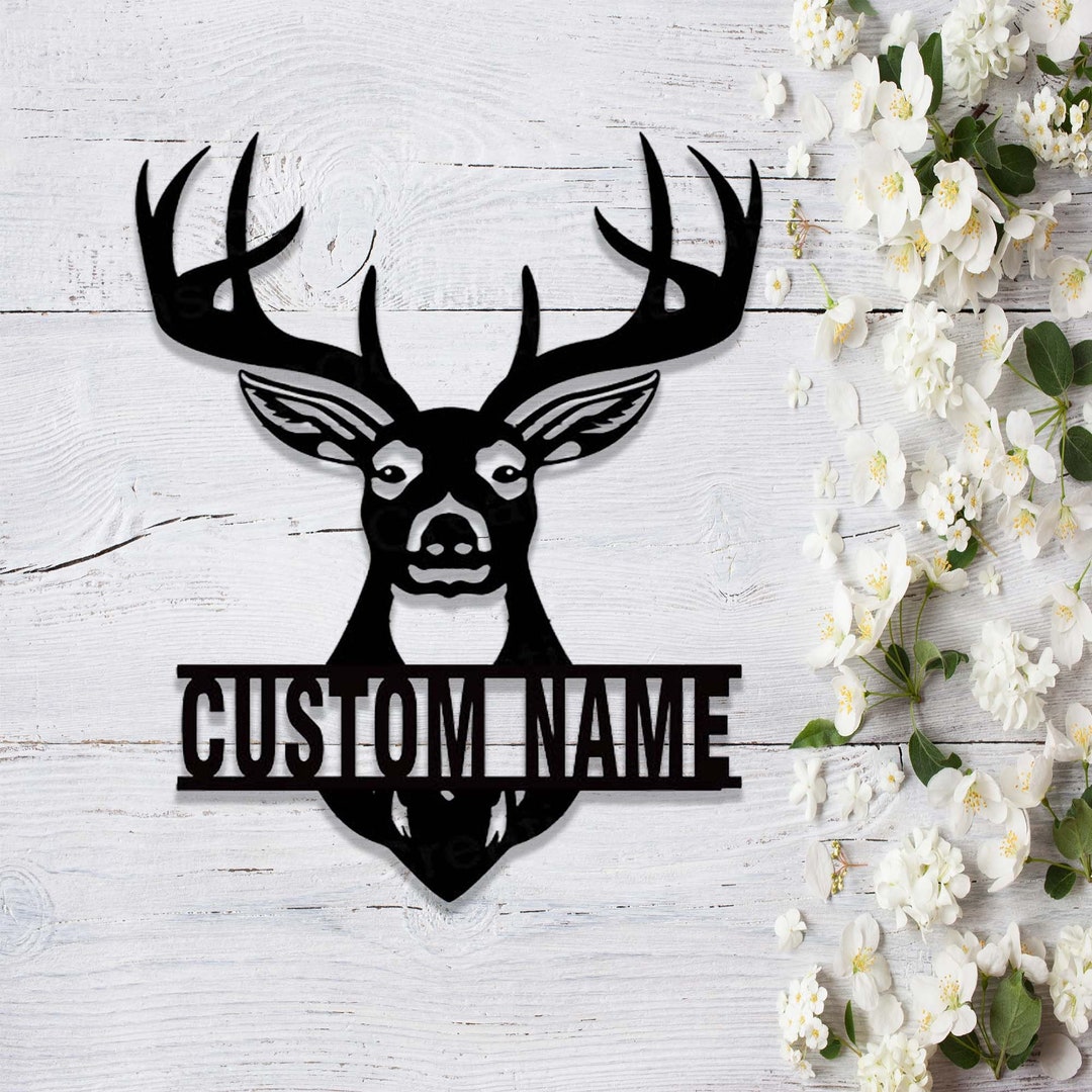 Custom Deer Hunting Metal Sign,personalized Hunter Name Sign,deer Metal ...