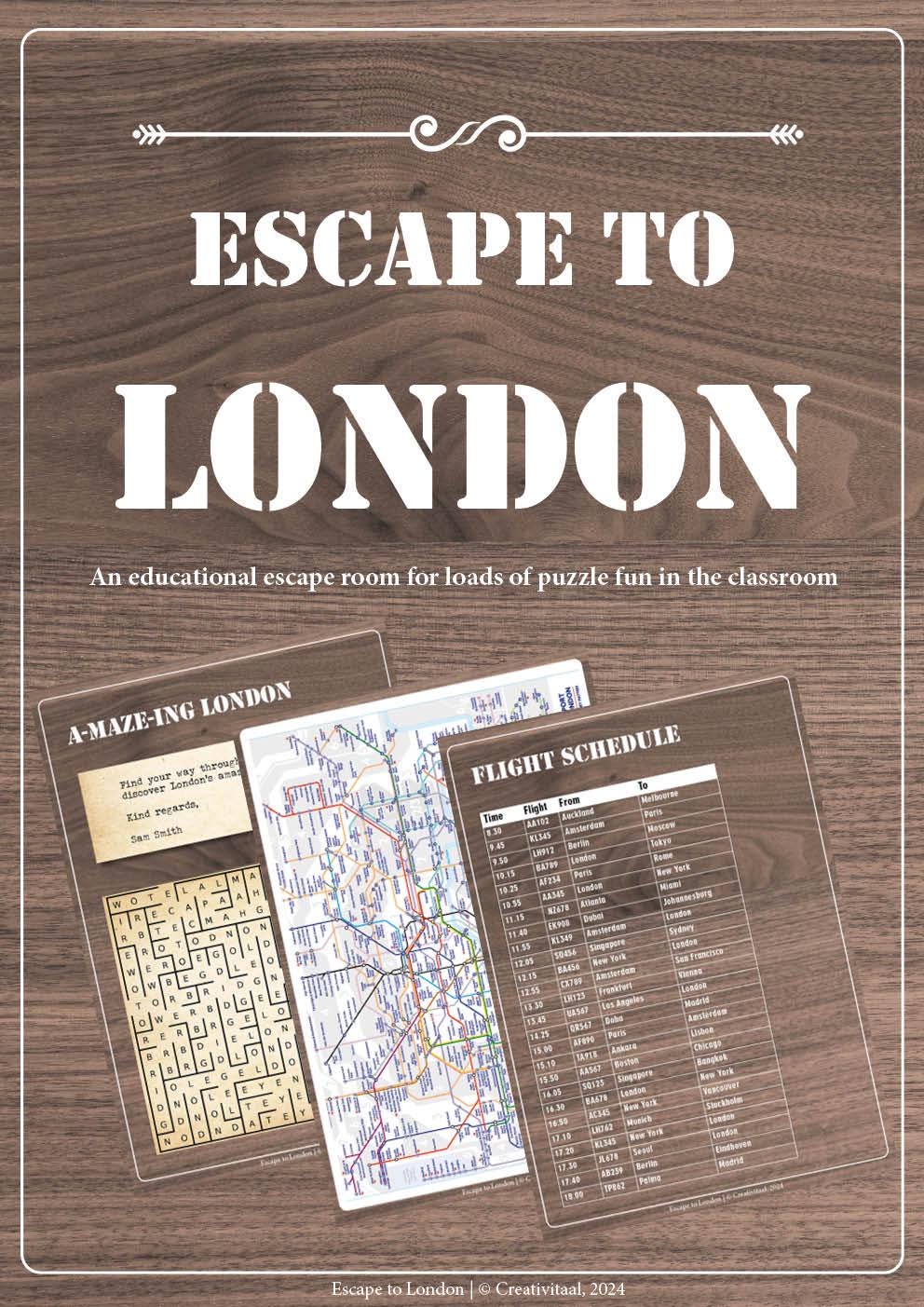 Escape to London – Printable English Escape Room | ESL Game | No Prep ...