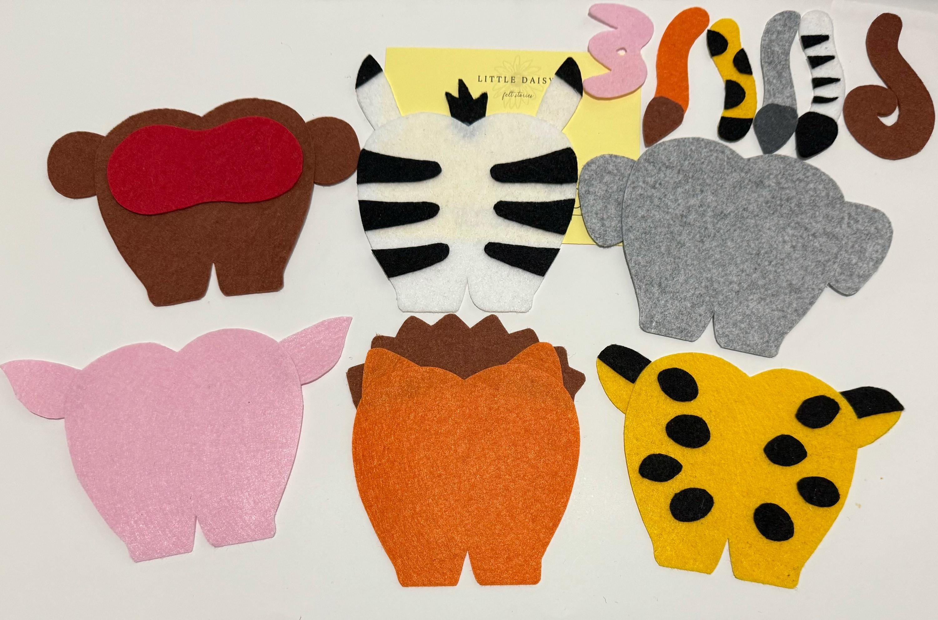 Whose Bum? Felt Animal Matching Game: Handmade Preschool Activity - Etsy