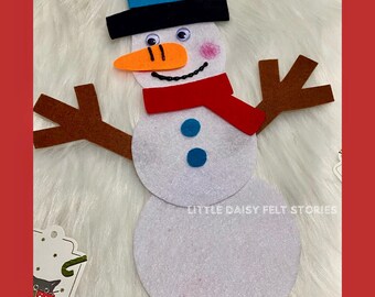 Five Little Snowflakes Felt / Flannel Board / Puppet Set for Literacy ...