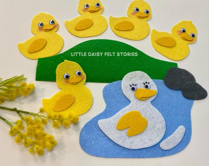 Five Little Ducks: Felt Story, Flannel Board, Storytime, Circle Time ...