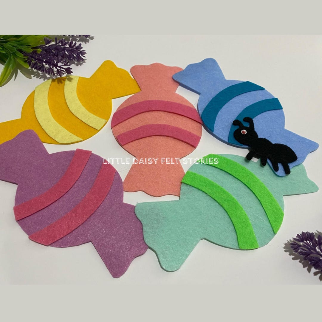 Candy Felt Story With Ant, Hide and Seek Circle Time Transition Game ...
