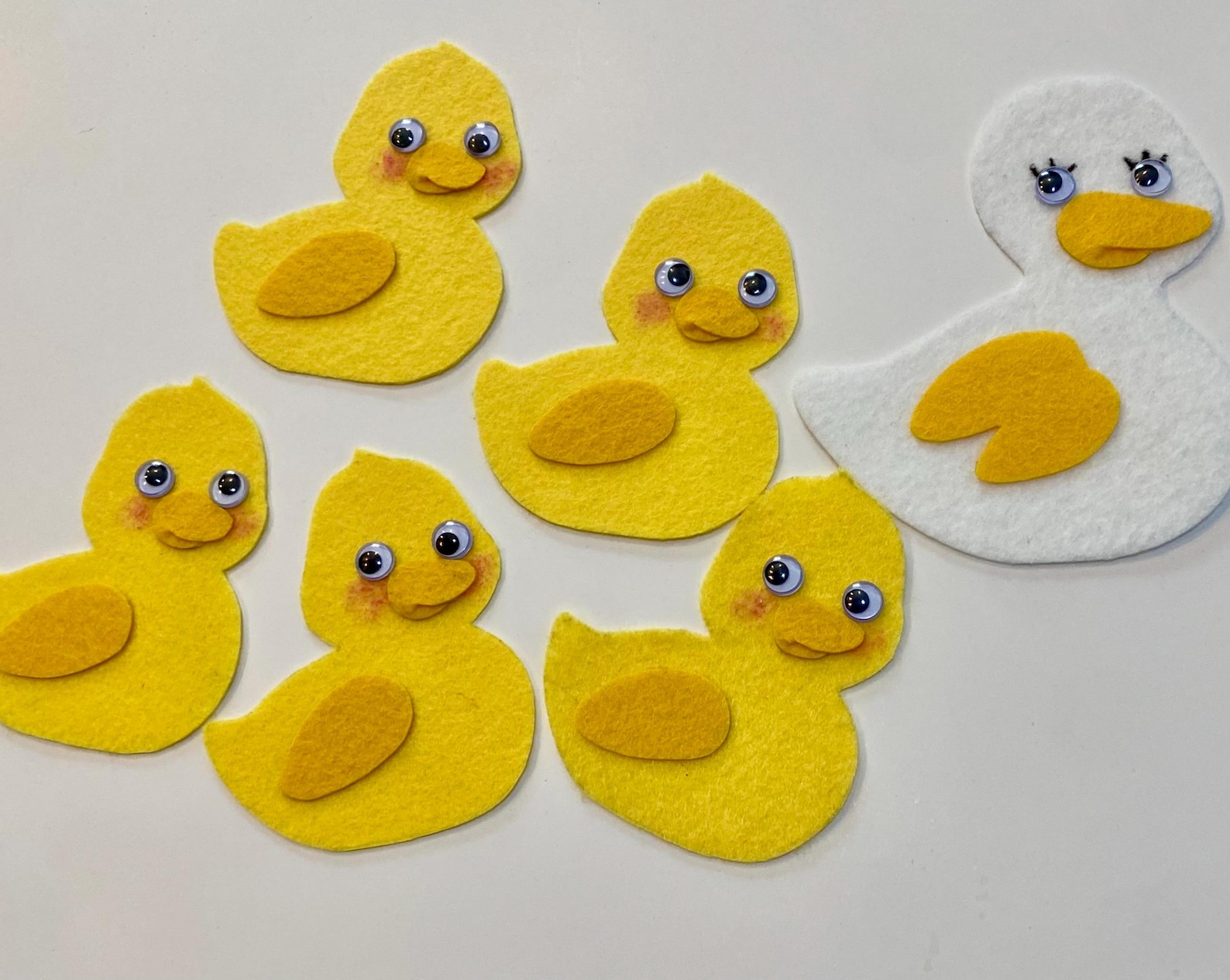 5 Little Ducks Felt Story Set, Nursery Rhyme Storytime Felt Pieces ...
