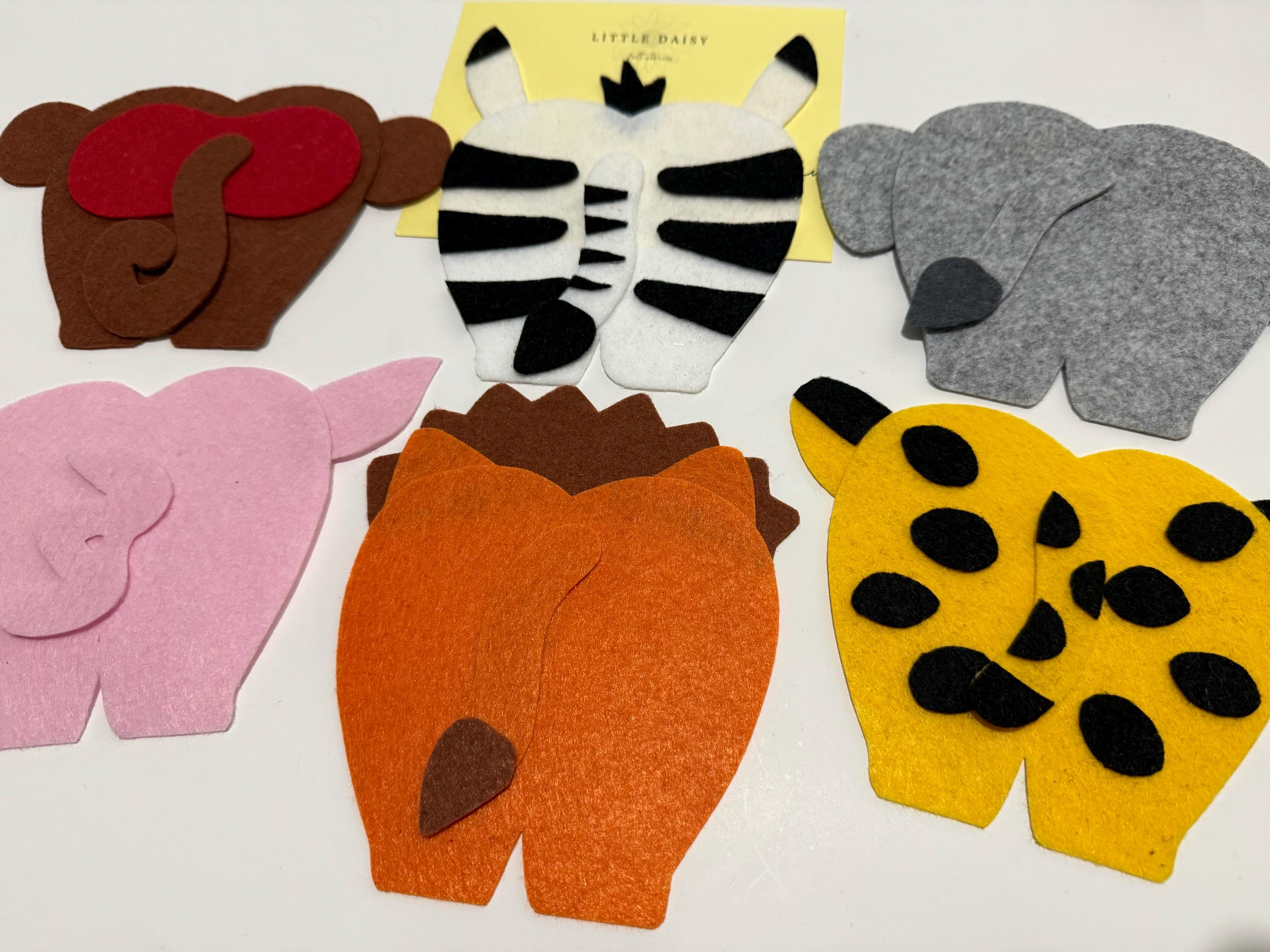 Whose Bum? Felt Animal Matching Game: Handmade Preschool Activity - Etsy