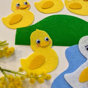 5 Little Ducks Felt Story Set, Nursery Rhyme Storytime Felt Pieces ...