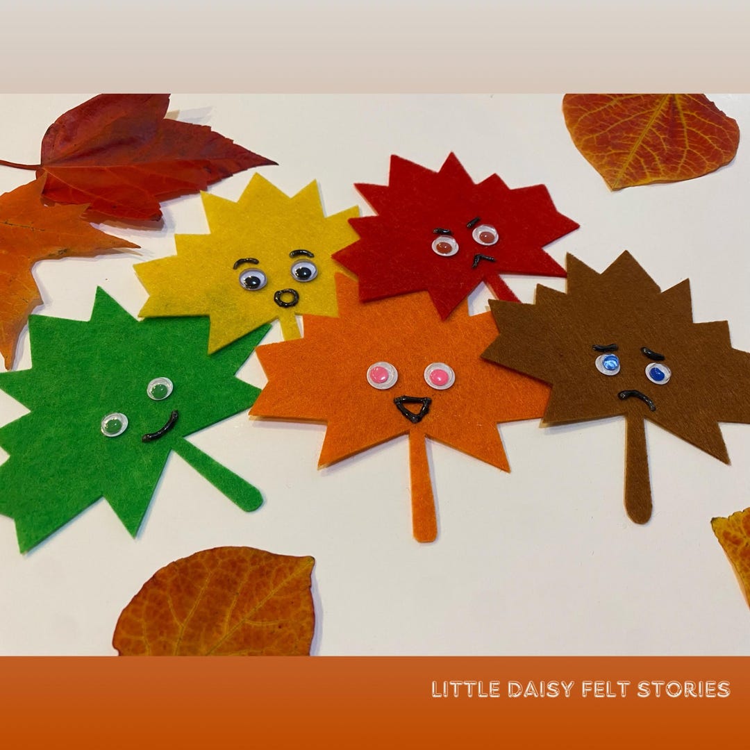 Interactive Autumn Activity: 5 Maple Leaves With Emotions Felt Story ...
