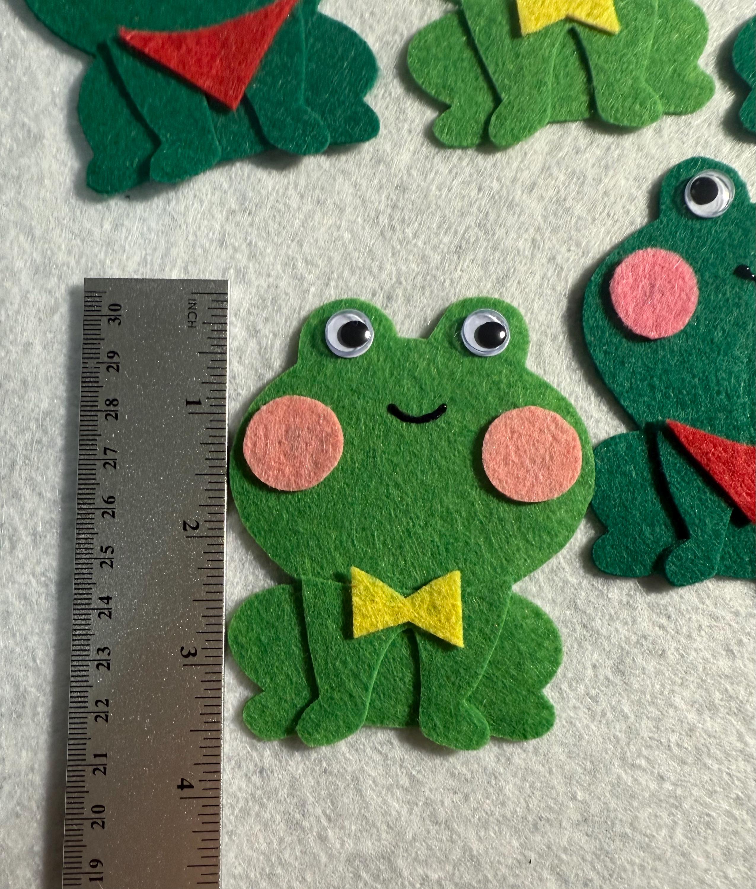 Five Little Frogs Felt Story, Handmade Flannel Board Story, Preschool ...