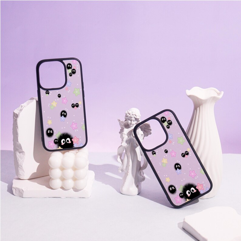 Cute Soot Sprites Aesthetic Personalized iPhone Case for iPhone 16 Pro ...