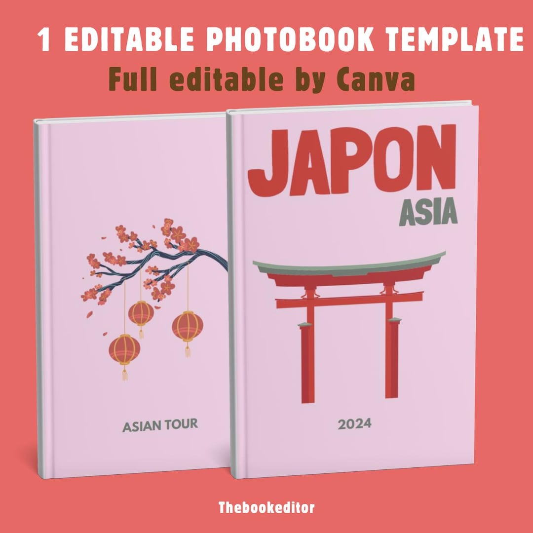 JAPAN Photo Book Album Template Assouline Style 100% Customizable on ...