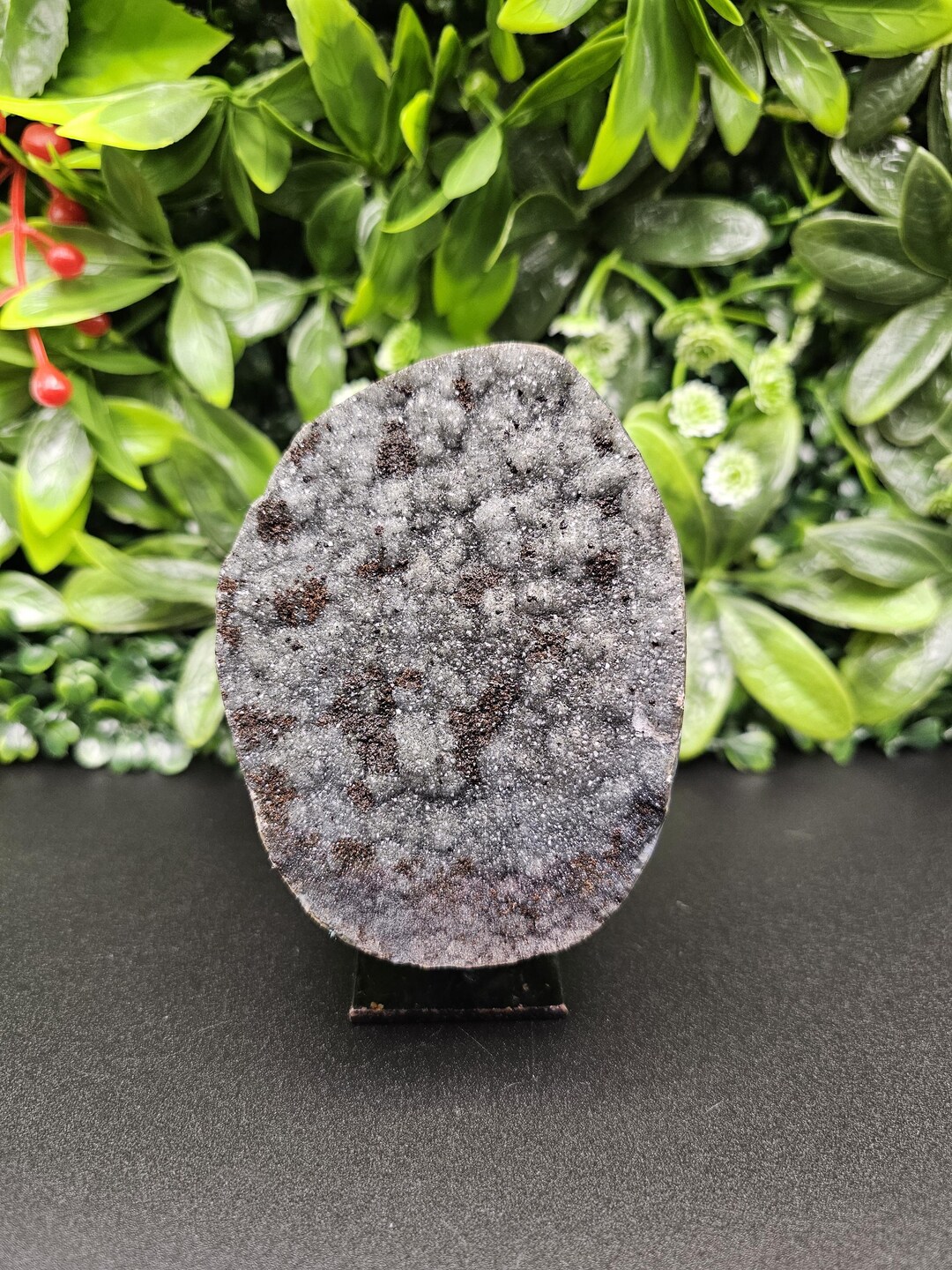 Rare Black Amethyst on Stand - Etsy