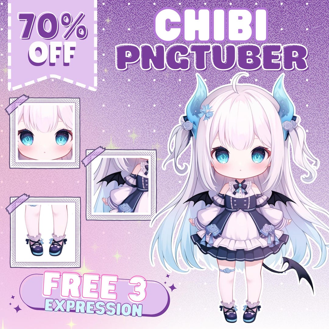 Custom Chibi Pngtuber Live2d Model, Pngtuber Character for Stream ...