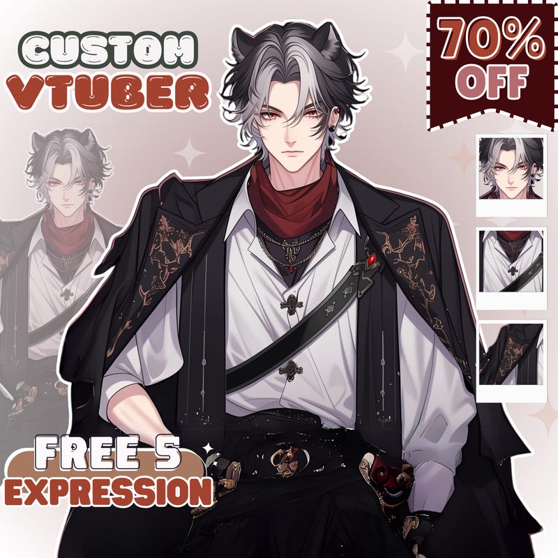Male Vtuber Model - Etsy