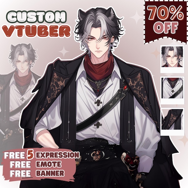 Vtuber Male Model Live2d - Etsy