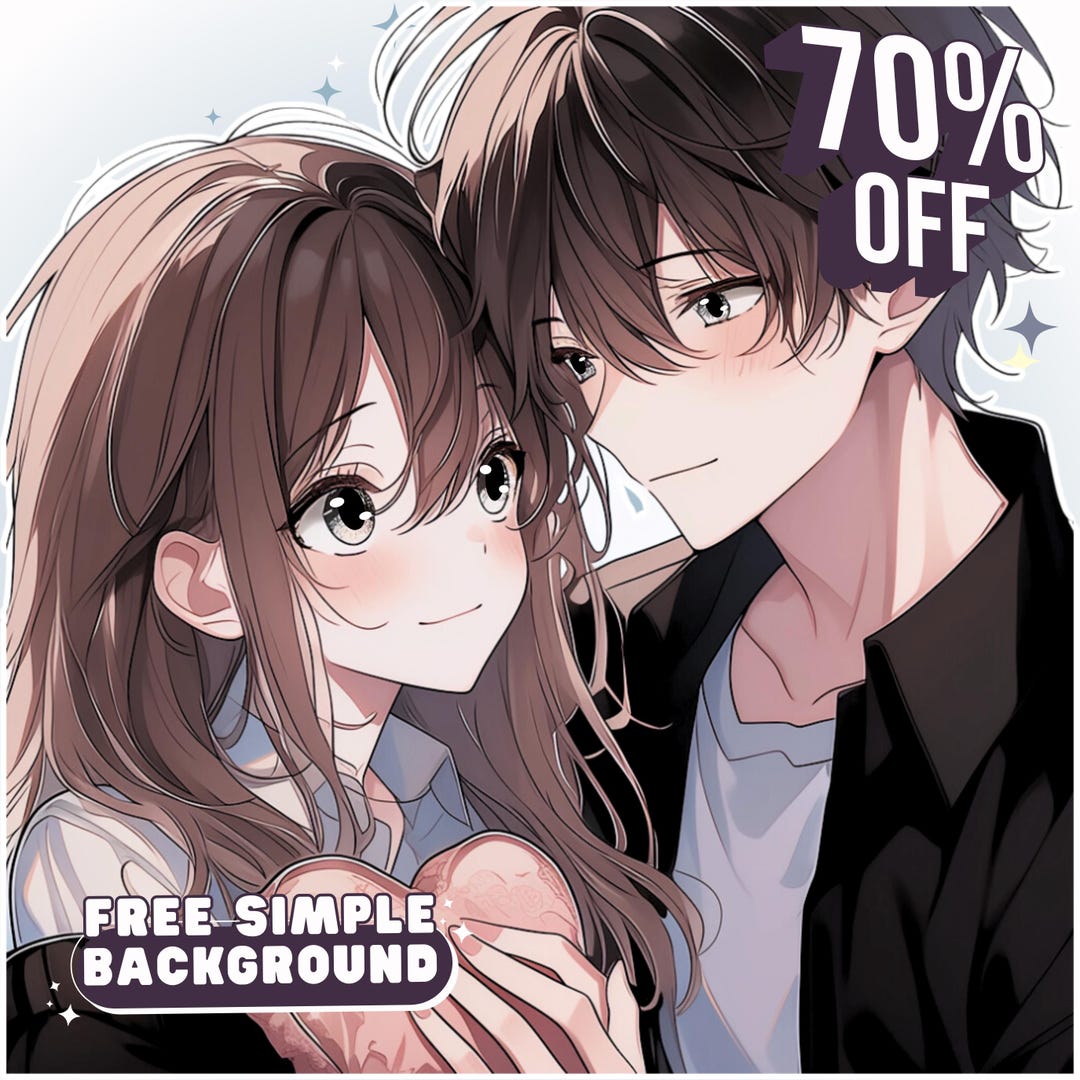 Anime Couple Commission | Avatar, Pfp Icon, Couple Gift, Anniversary ...