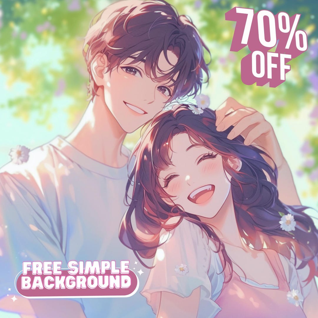 Custom Anime Portrait Family Portrait Cute Cartoon Anime Portrait ...