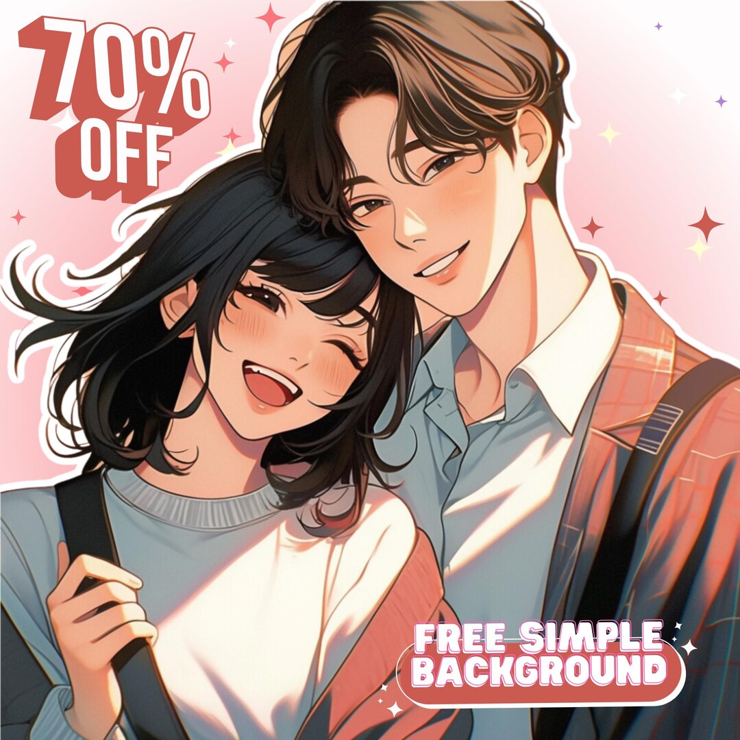 Custom Anime Portrait Family Portrait Cute Cartoon Anime Portrait ...