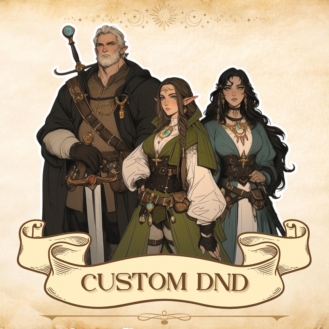Custom Fantasy Character RPG Character Dungeon and Dragons Dnd Portrait ...