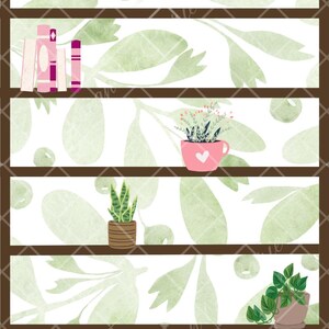 IPhone Bookshelf Backgrounds & Lockscreen Set for Plant Lover’s ...