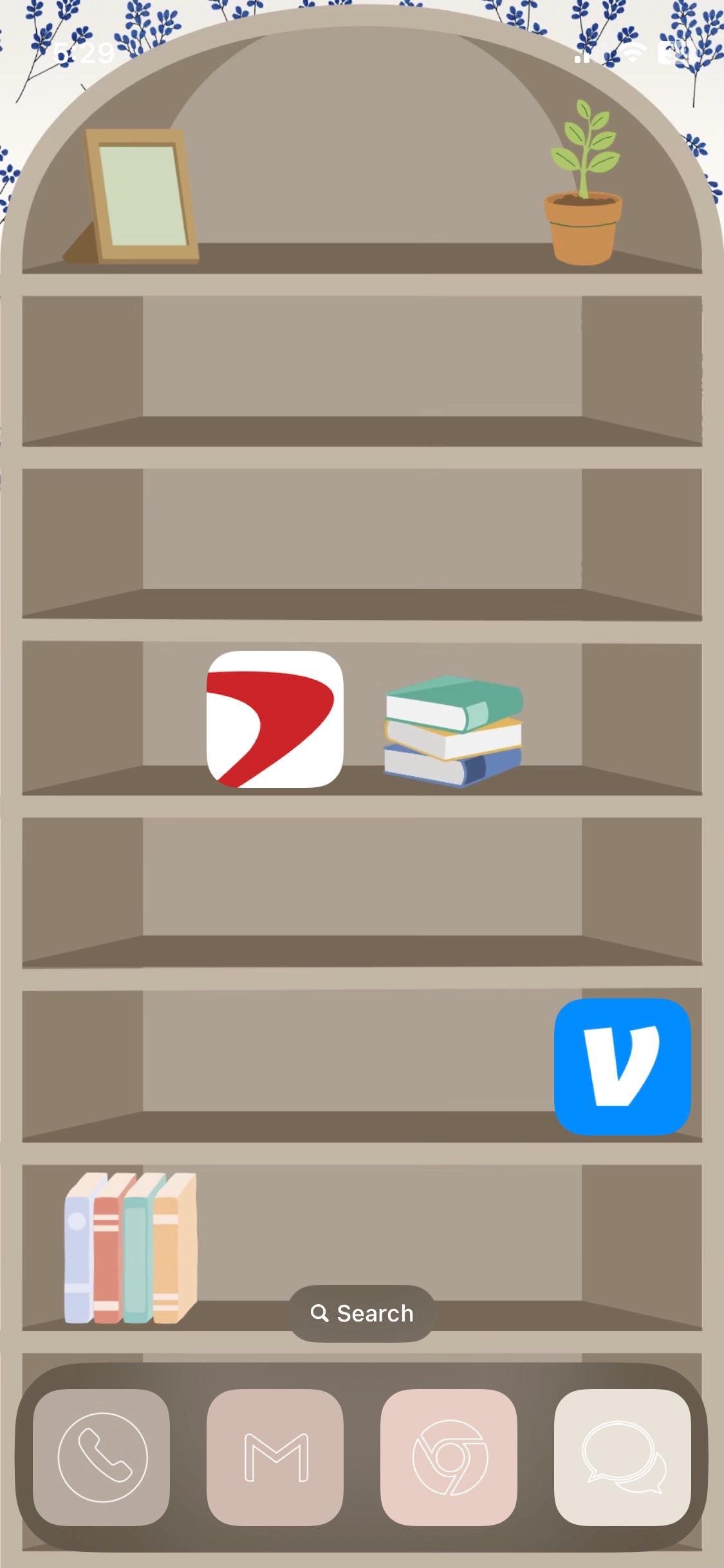 IPhone Bookshelf Background Canva Templates - Etsy