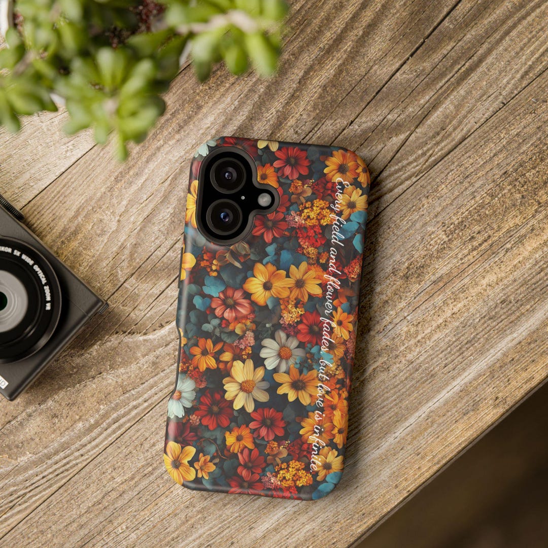 Customizable Phone Cases, 3D Fall Flowers Pattern, Impact-resistant ...
