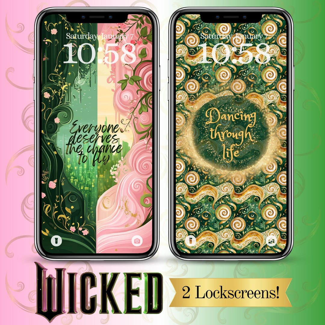 Wicked-themed Wallpapers With Song Lyrics\movie Quotes - Wicked Pink ...