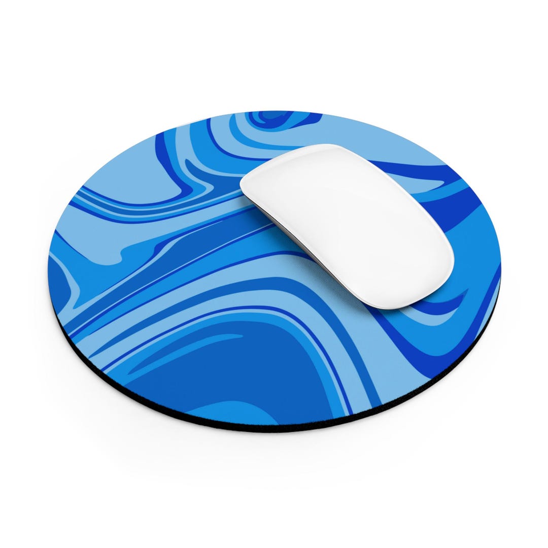 Blue Wave Mouse Pad Office Decor, Gift for Gamers, Artist Workspace ...
