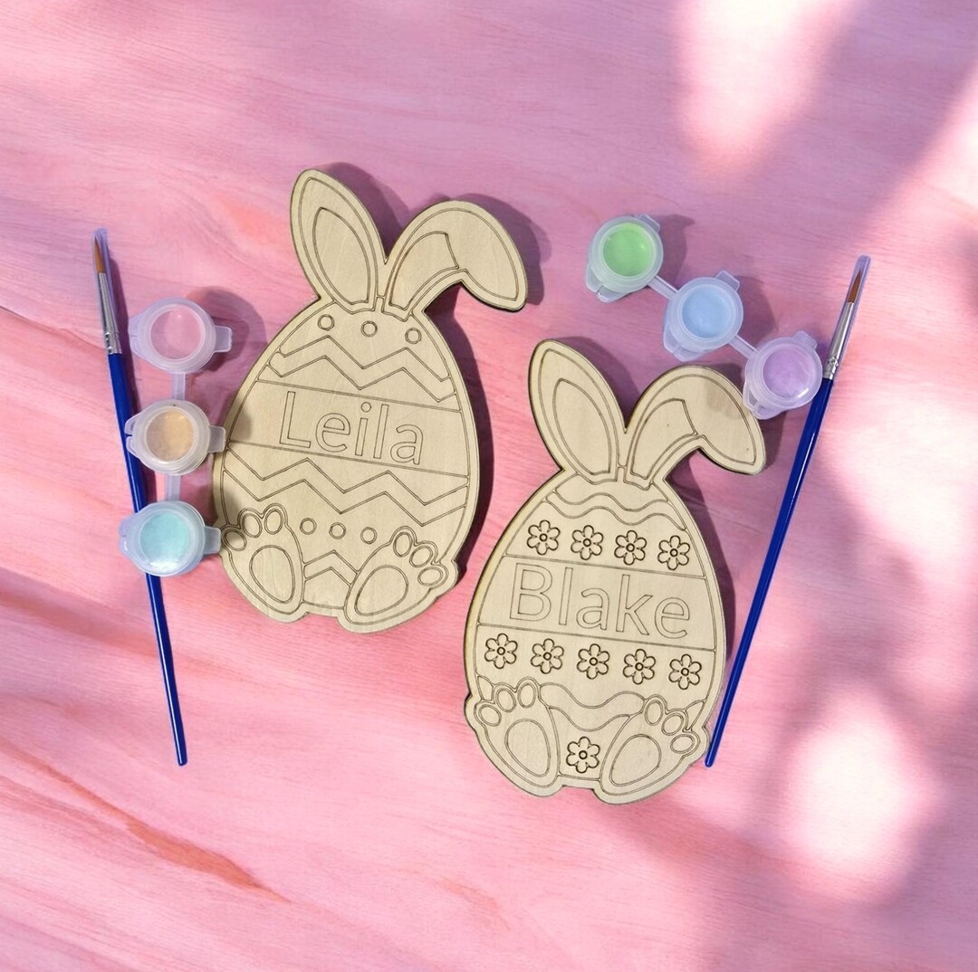 Easter Paint Kit, Kids Kit for Easter, Wood Paint Kit for Kids, Bunny ...