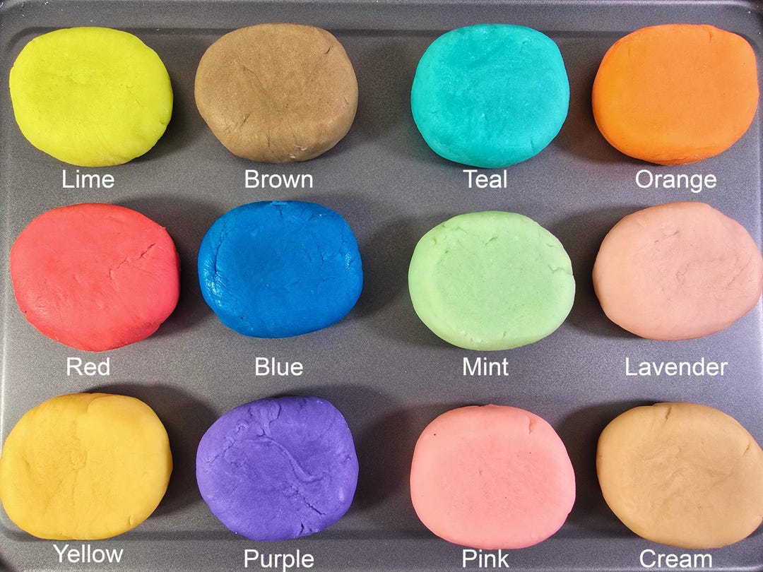 Colourful Play Dough, Sensory Play Kit, Handmade Playdough for Kids - Etsy