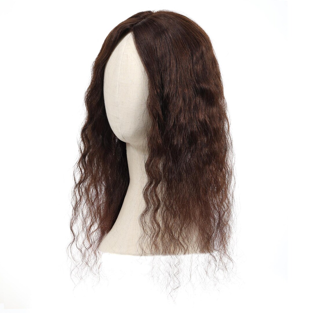Natural Curly Real Human Hair Topper for Women,12x13cm Full Silk Based ...