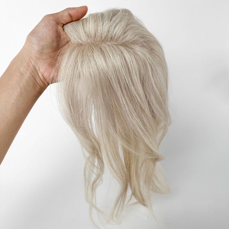 Silver gray hair topper - Etsy.de