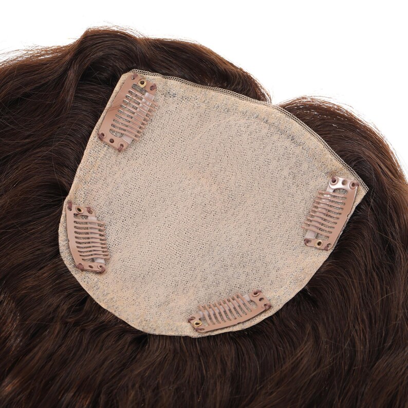 Natural Curly Real Human Hair Topper for Women,12x13cm Full Silk Based ...