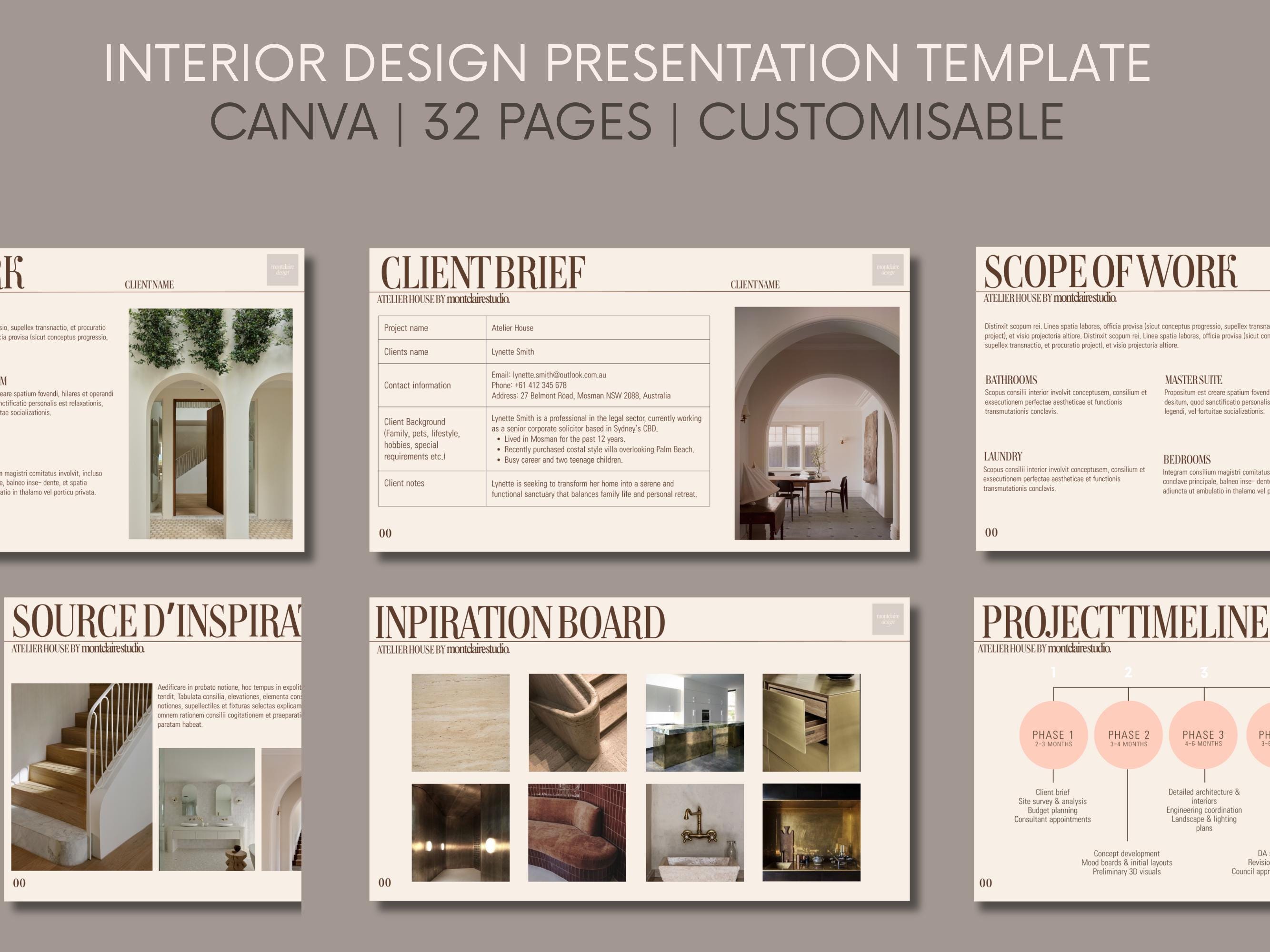 Interior Design Proposal Interior Design Mood Board Template Interior ...