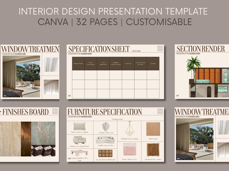 Interior Design Proposal Interior Design Mood Board Template Interior ...