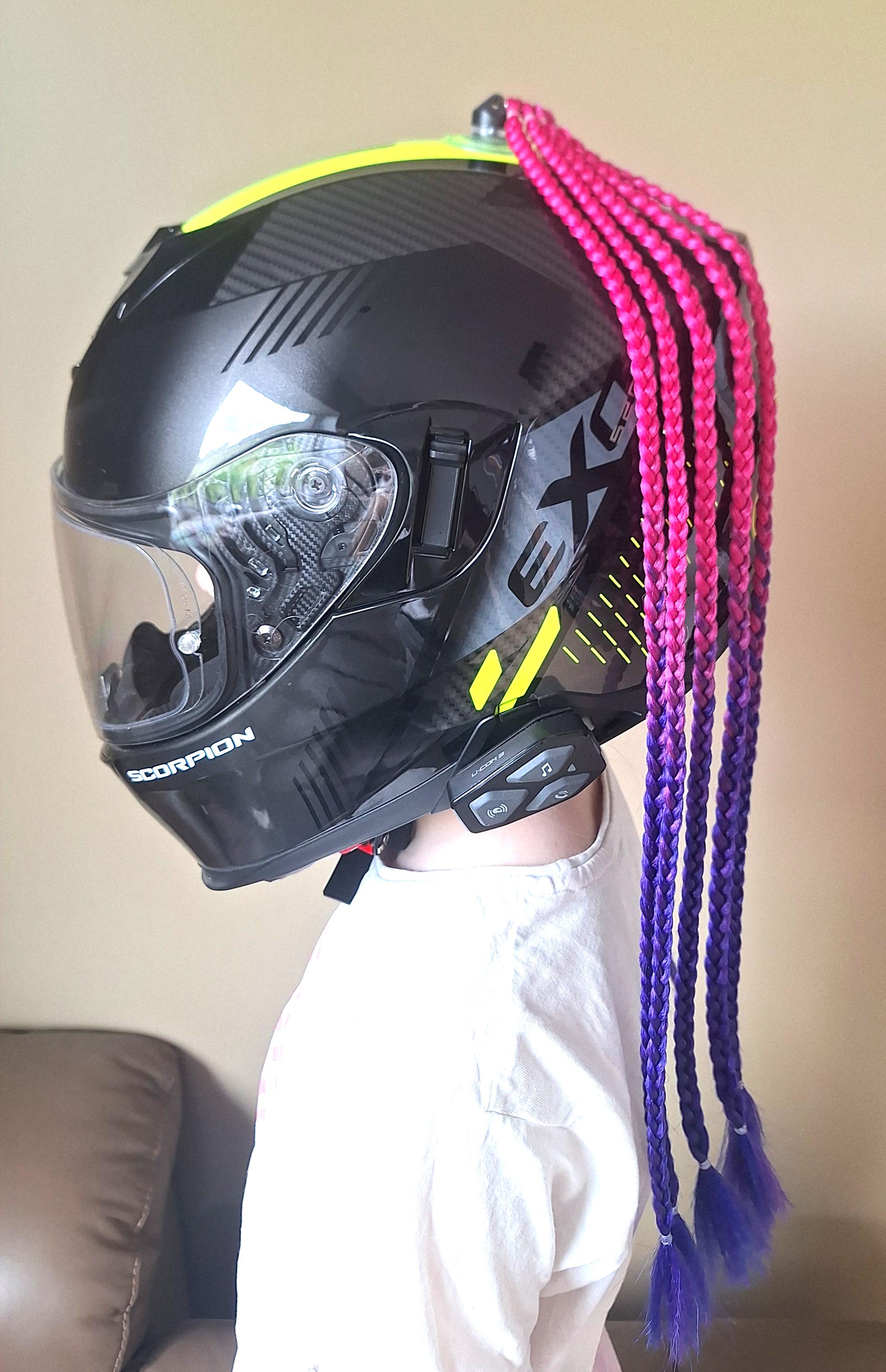 Motorcycle Helmet Braids / Lady Rider / Biker Braids / Handmade / Hair ...
