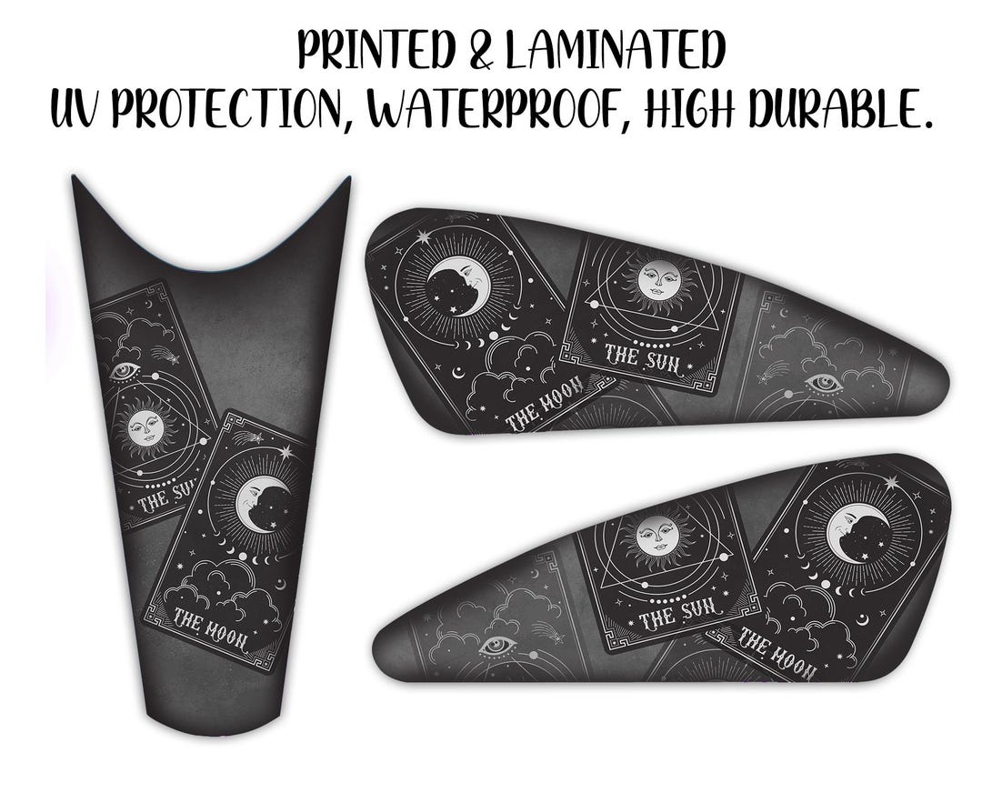 Motorcycle Tank Decal / Sticker 3pcs / Moto Gas Tank Stickers / Magic ...