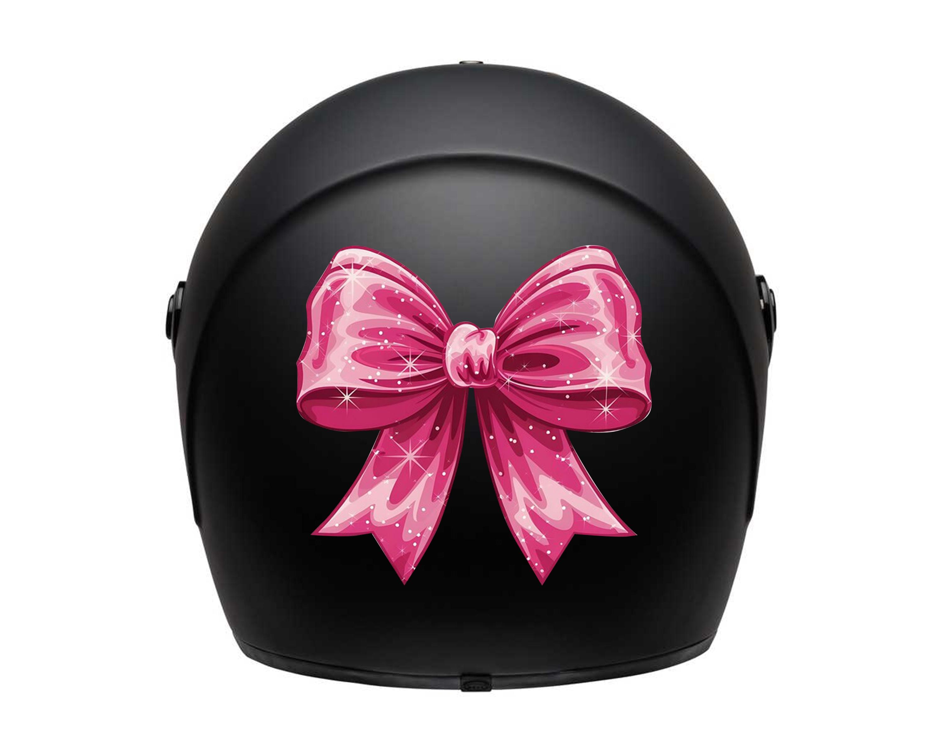 Motorcycle Helmet Decal Pink Bow / Sticker / Waterproof Vinyl Decor ...