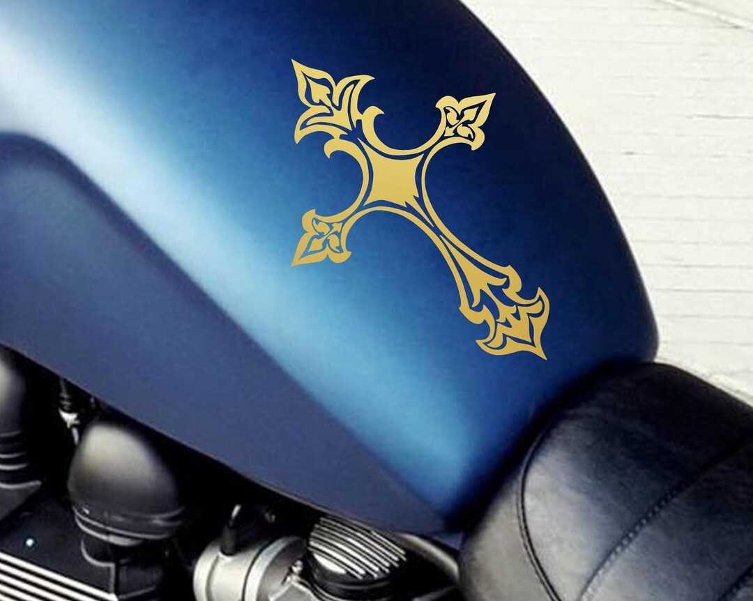 Cross Motorcycle Tank Decal / Sticker 1pcs / Moto Gas Tank Stickers - Etsy