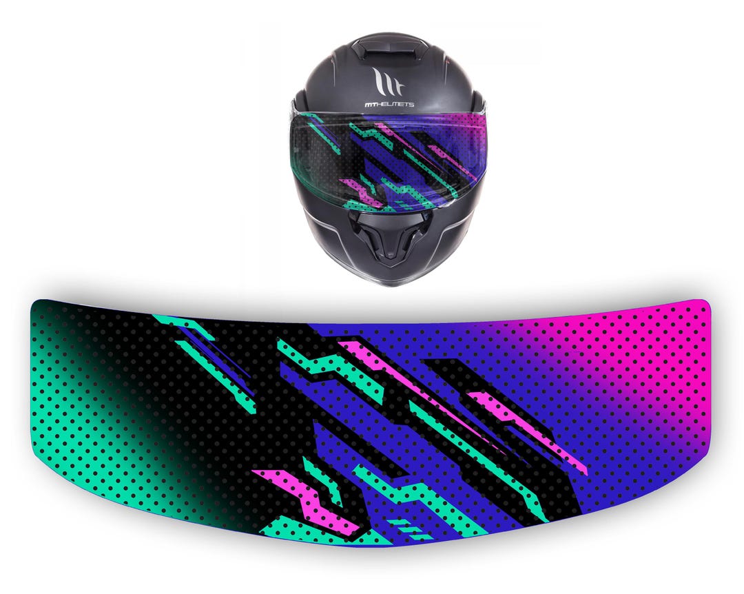 Motorcycle Helmet Perforated Sticker / Decal / Skin / Visor Tint Shield ...