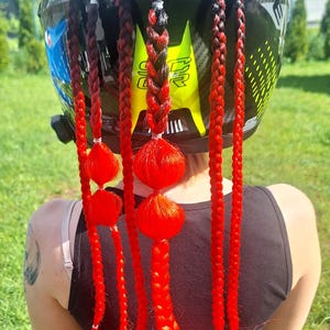 Motorcycle Helmet Braids / Lady Rider / Biker Braids / Handmade / Hair ...